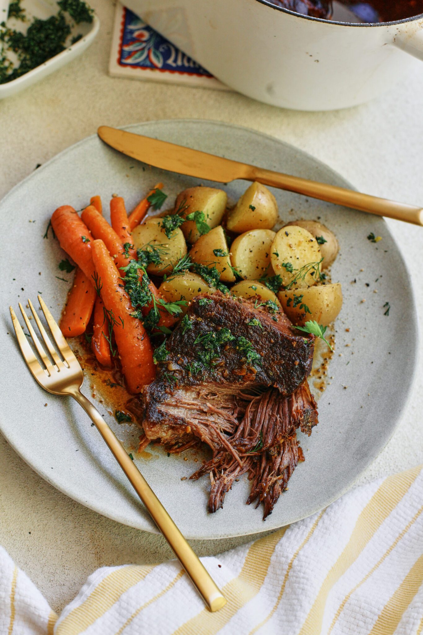 Ale Braised Pot Roast - Brita Cooks