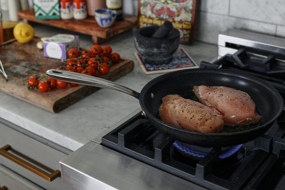 Boursin-Stuffed Chicken with Orzo & Tomatoes (One-Pan Dinner Recipe)