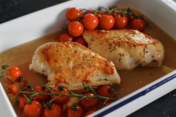 Boursin-Stuffed Chicken with Orzo & Tomatoes (One-Pan Dinner Recipe)