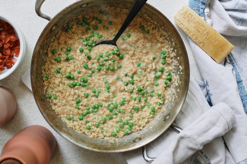 Cheesy Bacon Pastina with Peas – Quick & Comforting 20-Minute Pasta Recipe